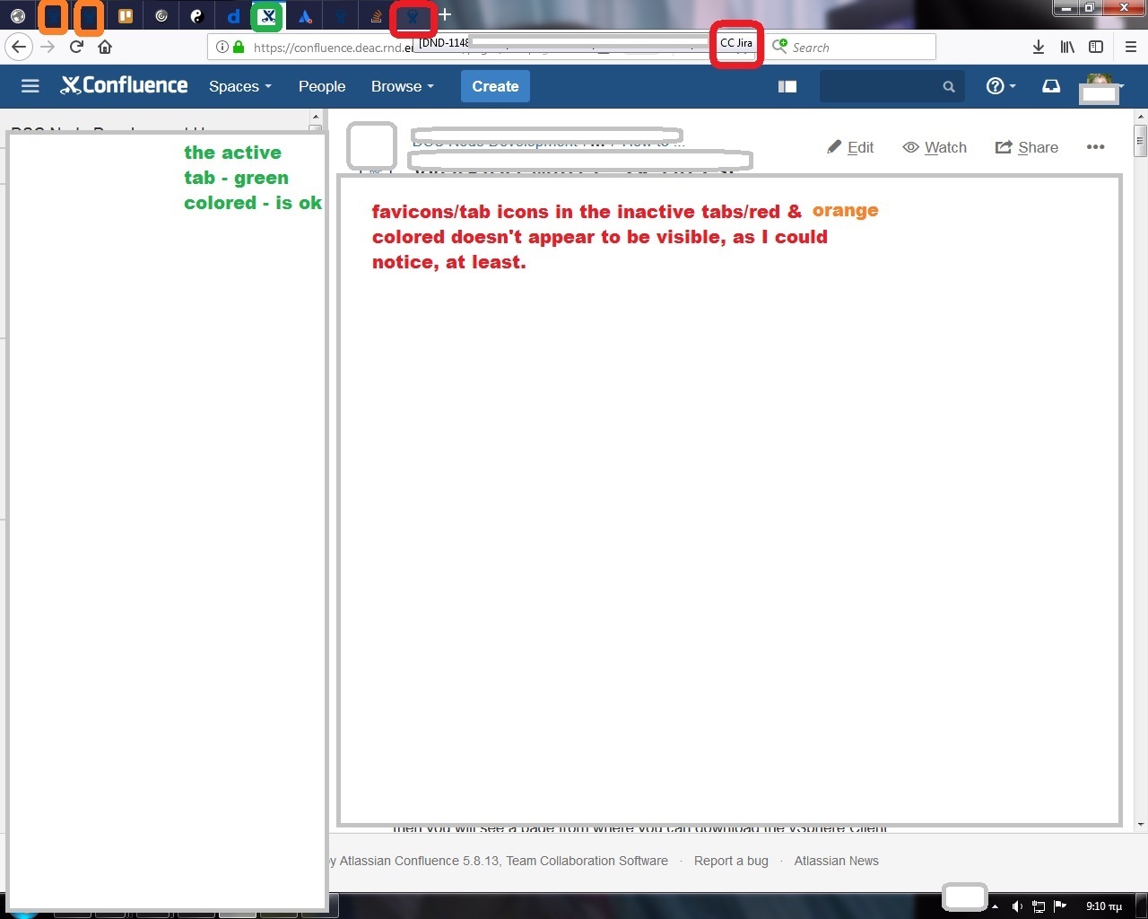 Jira tab icon/favicon on firefox - not visible due...
