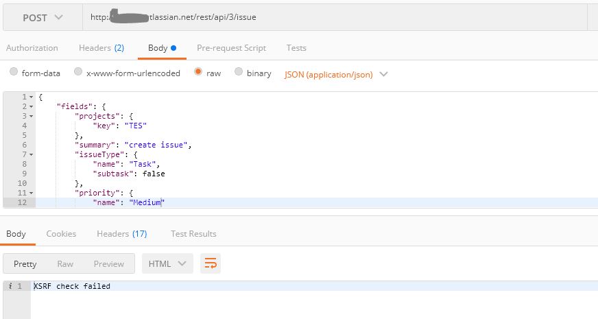 Jira Cloud Platform or Jira Software Cloud - POST