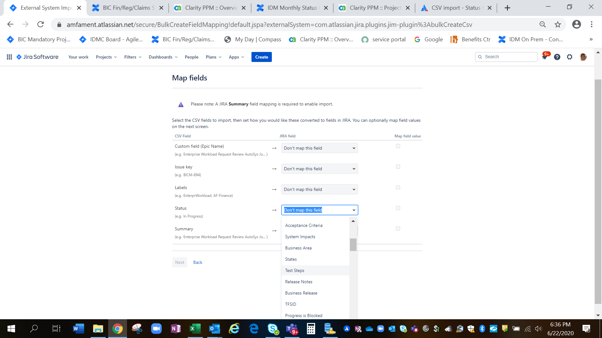 Solved: CSV import - Status field